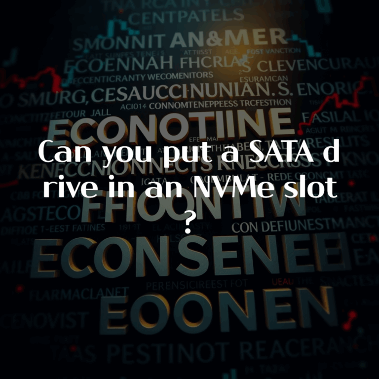 Can you put a SATA drive in an NVMe slot? 궁금했어요